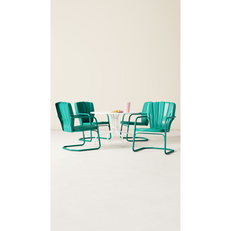 Hashtag Home Kasen 4 - Person Round Outdoor Dining Set & Reviews | Wayfair